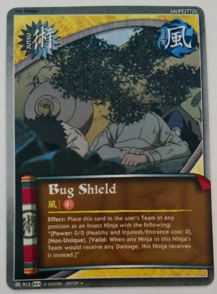 Karta Naruto CCG Jutsu Bug Shield - J-912 - 13297493973 - oficjalne ...