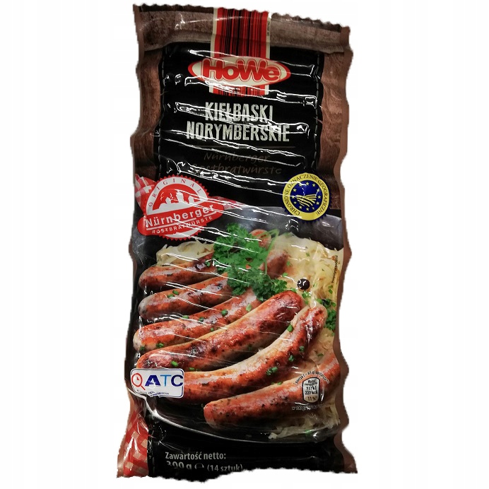 Kiełbaski norymberskie wieprzowe klasyczne 300g - 10230621840 ... Kiełbaski norymberskie wieprzowe klasyczne 300g - 10230621840 ...
