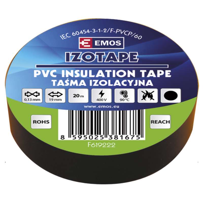 Taśma izolacyjna PVC 19mm / 20m czarna izolacja - 7185205053 ... Taśma izolacyjna PVC 19mm / 20m czarna izolacja - 7185205053 ...
