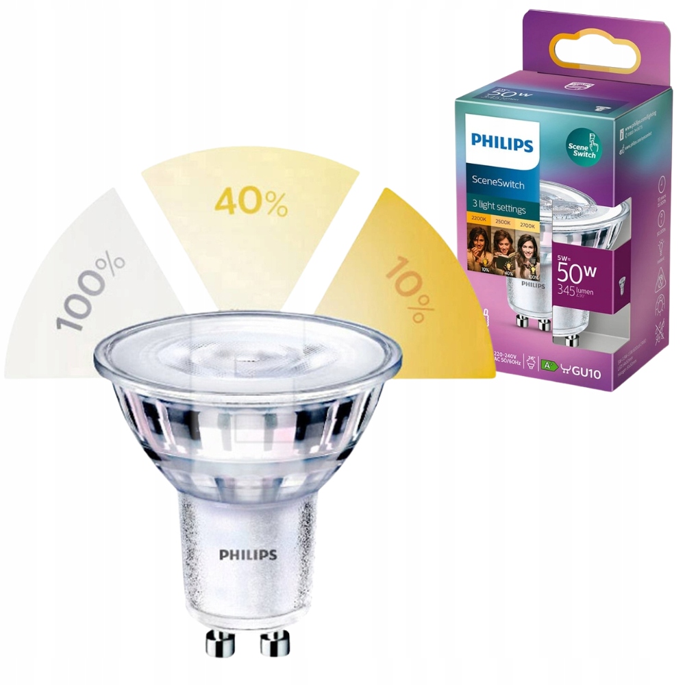 ŻARÓWKA 50W PHILIPS SCENE-SWITCH - 13590988054 - oficjalne archiwum Allegro