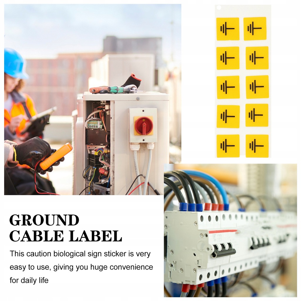 Electrical Grounding Stickers Panel Labels 10 Pcs - 14037409241 ...