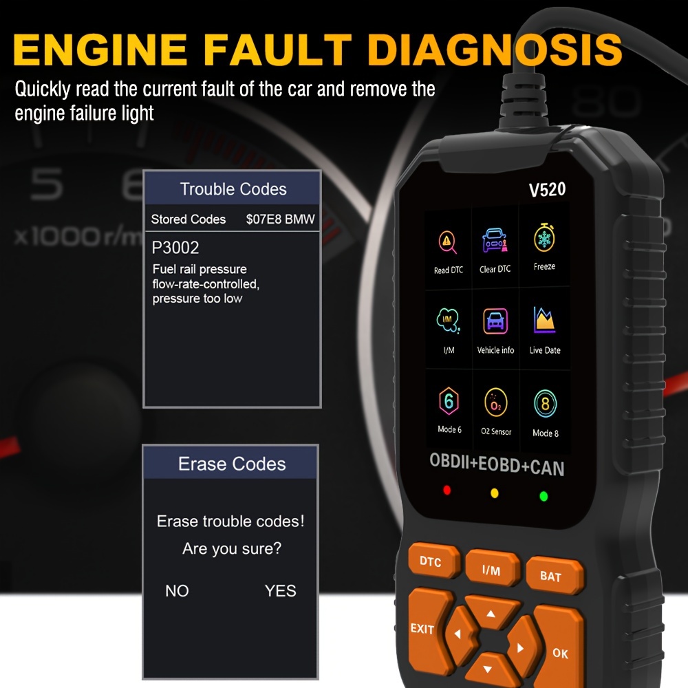 Car OBD2 Scanner Live Data, Professional Mechanic OBDII Diagnostic Code ...