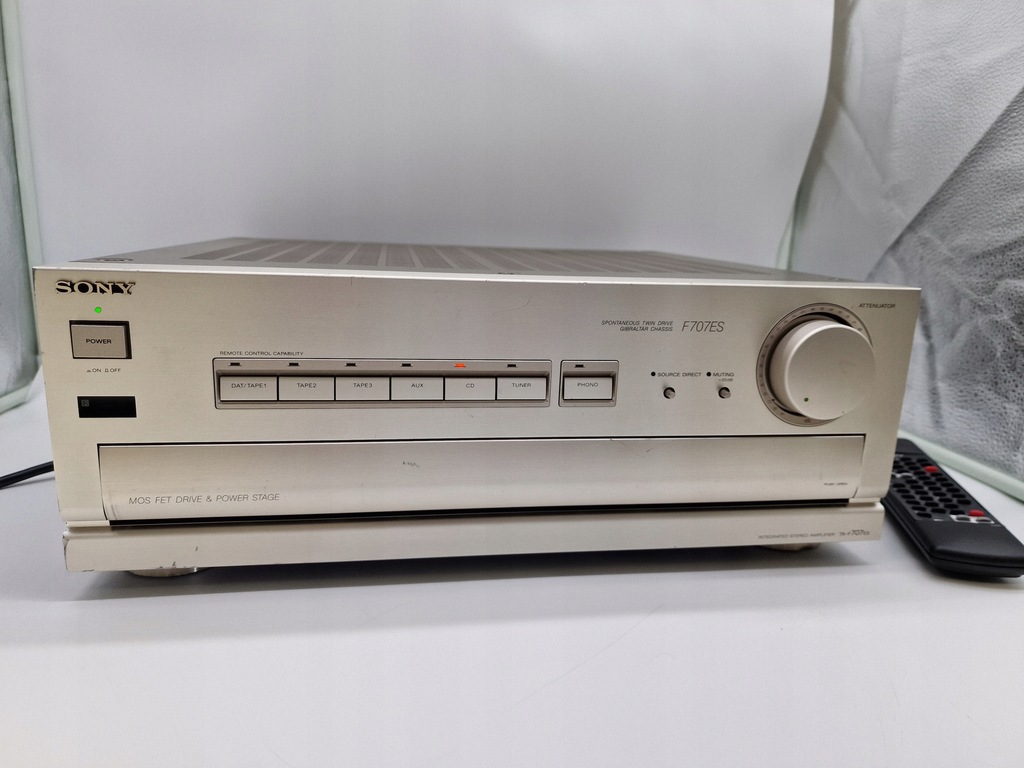 SONY TA-F707ES WZMACNIACZ STEREO SPRAWNY +PILOT - 12575936410 ...