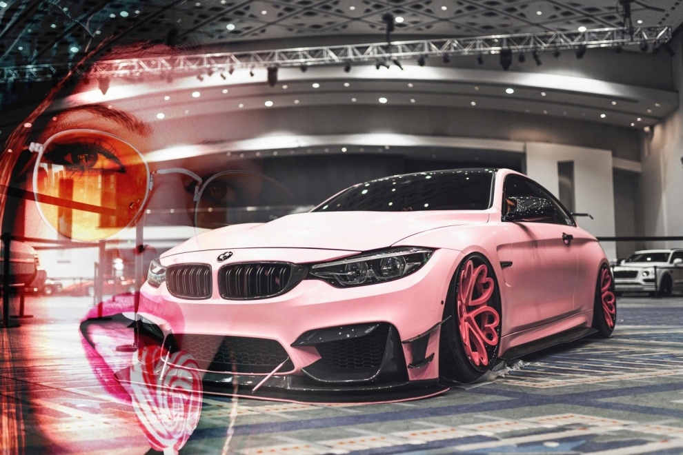 Tapeta na wymiar Różowe BMW Samochód Laski - 10737447734 - oficjalne archiwum Allegro