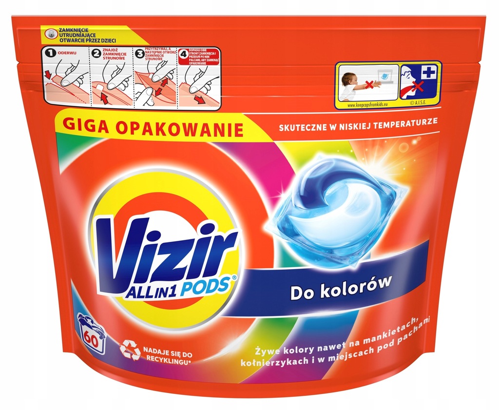 Vizir Kapsułki do prania ALL in 1 Color 60 szt. - 12993218513 ...