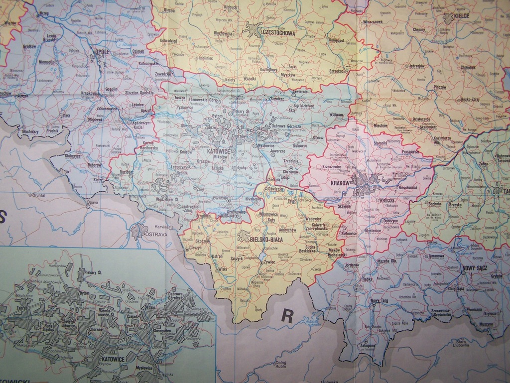 POLSKA - (PRL) - MAPA ADMINISTRACYJNA Z 1979 R. - 14346903867 ...