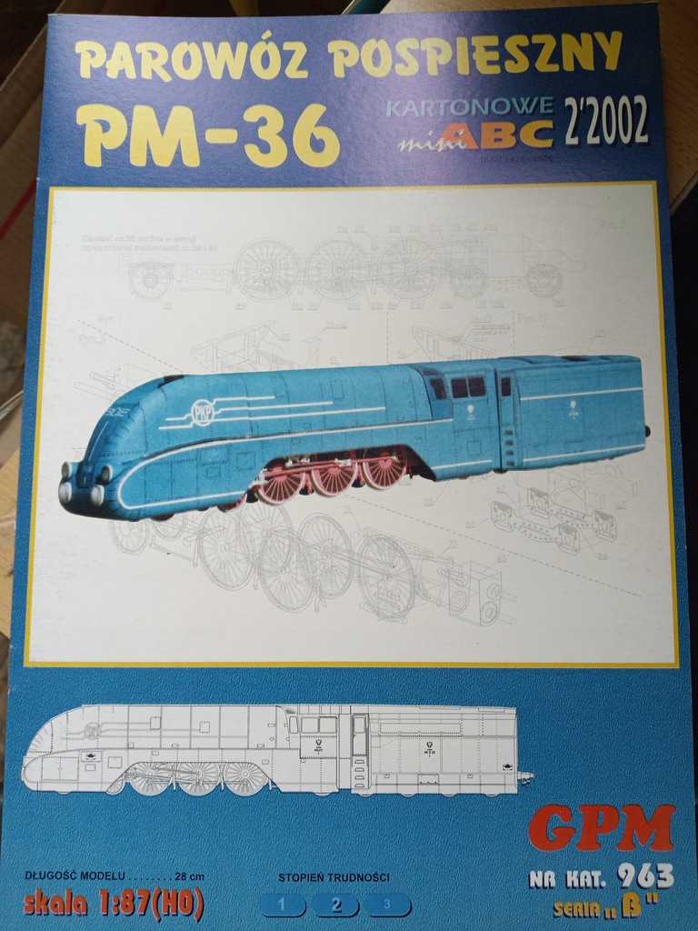 Model kartonowy Parowóz Pośpieszny PM-36 GPM - 12633377095 - oficjalne ...