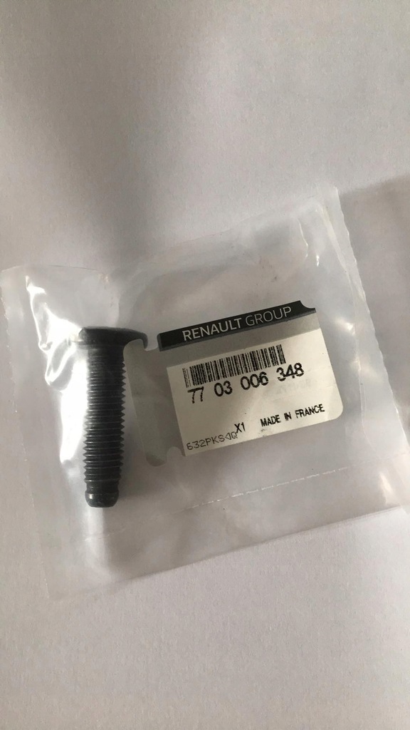 ŚRUBA PROWADNIC FOTELA M10 RENAULT 7703006348 - 12668581501 - oficjalne ...