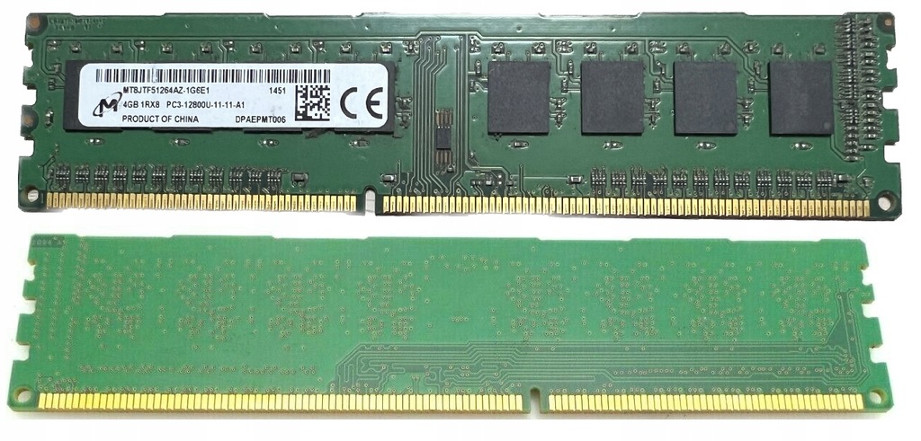 Pamięć RAM Micron DDR3 4GB PC3-12800U 1600MHz - 15141203989 - oficjalne archiwum Allegro