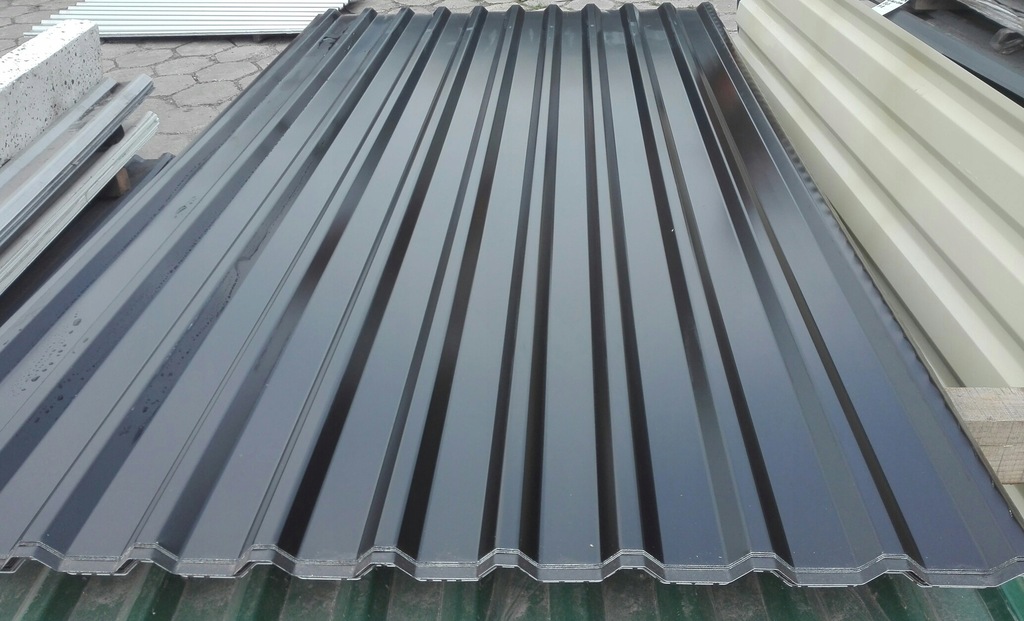 Blacha trapezowa ocynkowana powlekana czarny dach - 7900530997 - oficjalne archiwum Allegro