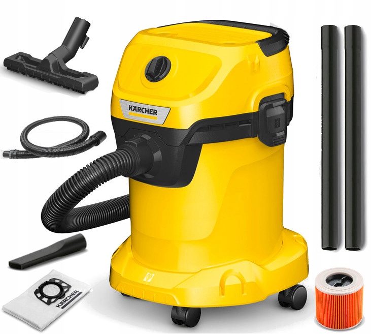 ODKURZACZ PRZEMYSŁOWY SUCHO i MOKRO KARCHER WD3 - 12473224104 - oficjalne archiwum Allegro
