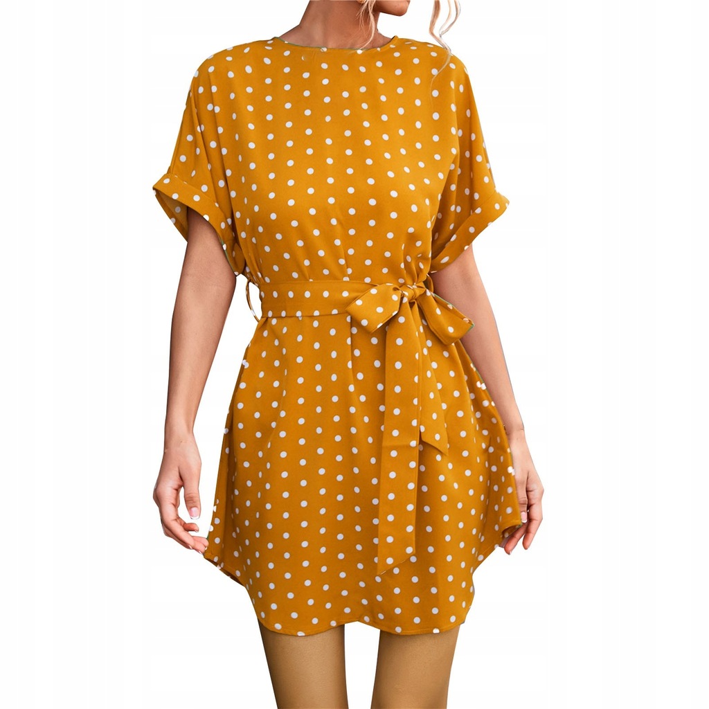 Letnie Damskie KróTkie Sukienki W Kropki Mini Suki - 13506353626 ...