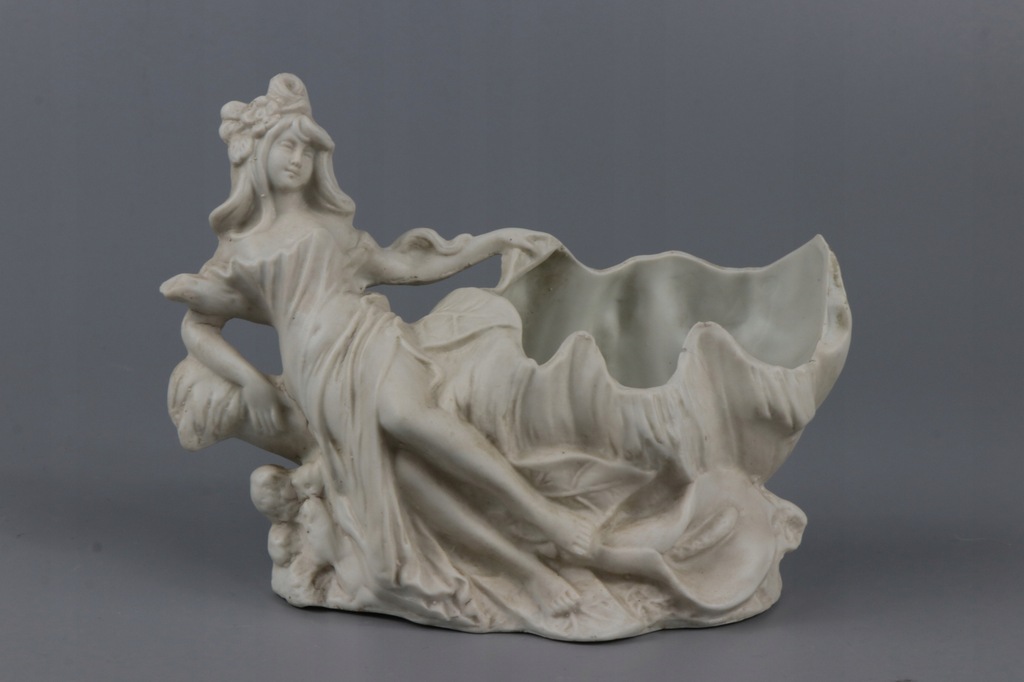 Biskwit Figuralna żardinierka secesja 1900 rok - 13623225897 ...