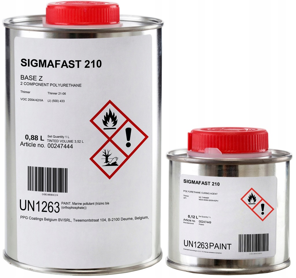 Farba poliuretanowa Sigmafast 210 RAL 9003 1L - 14564263175 - oficjalne ...