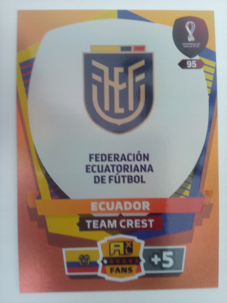 World Cup Qatar 2022 Team Crest Logo Ecuador 95 - 12578941192 - oficjalne archiwum Allegro
