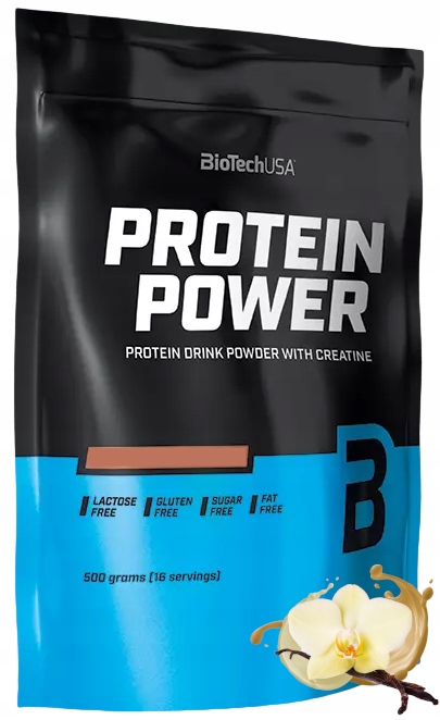BIOTECH PROTEIN POWER BIAŁKO 500G ODŻYWKA BIAŁKOWA - 13674551271 ...