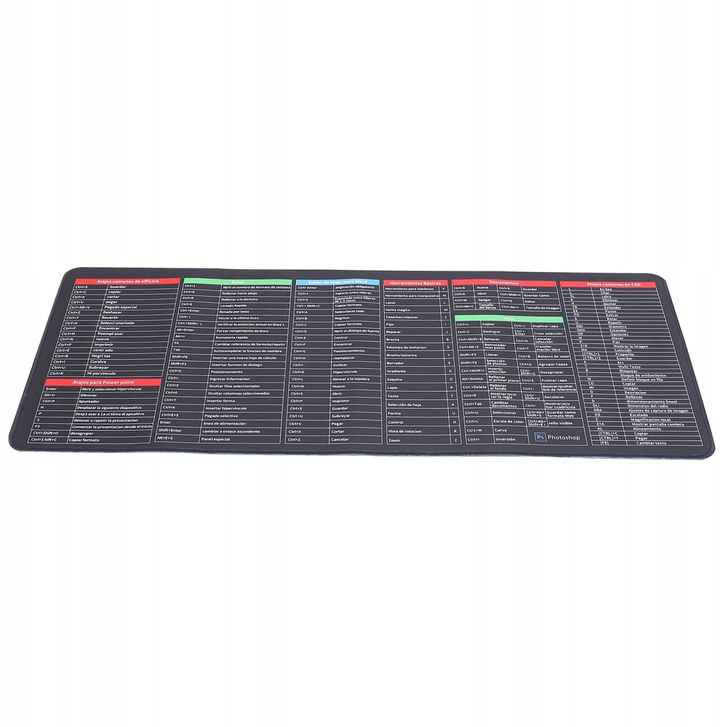 KEYBOARD SHORTCUT MOUSE PAD GAMING PAD DESK MAT - 14379532800 ...