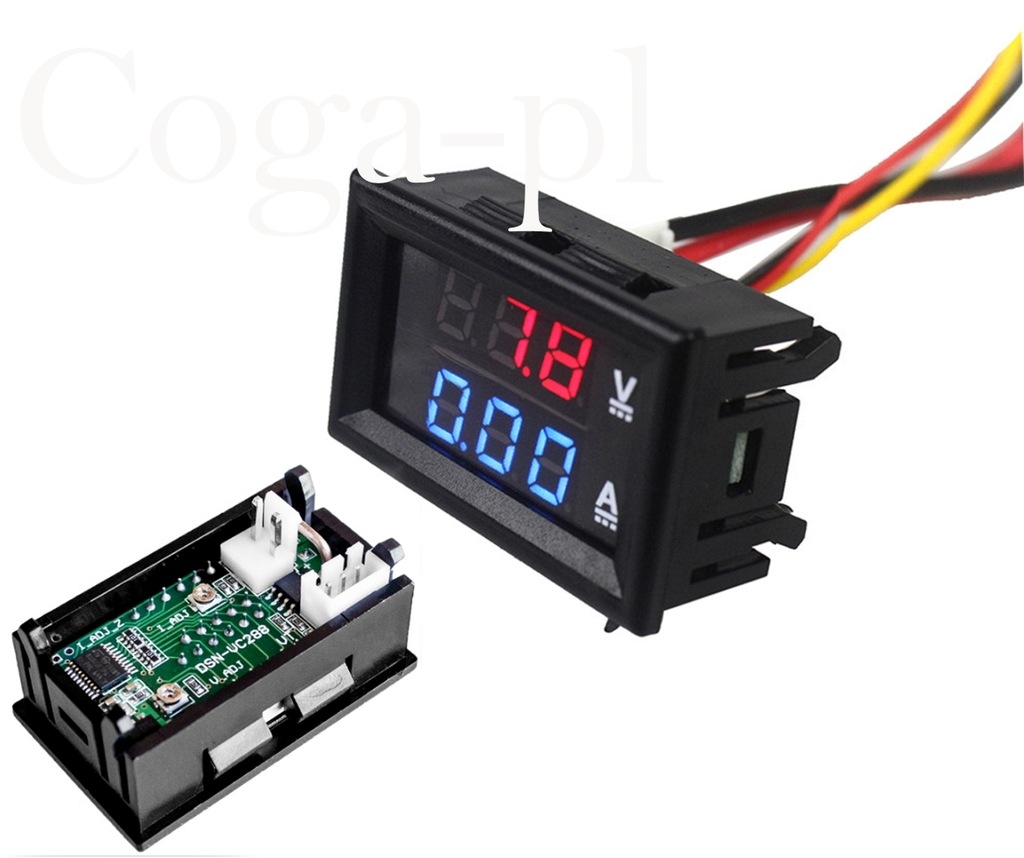 Amperomierz Woltomierz DC * LED 0-100V 10A cyfrowy - 7311119453 - oficjalne archiwum Allegro