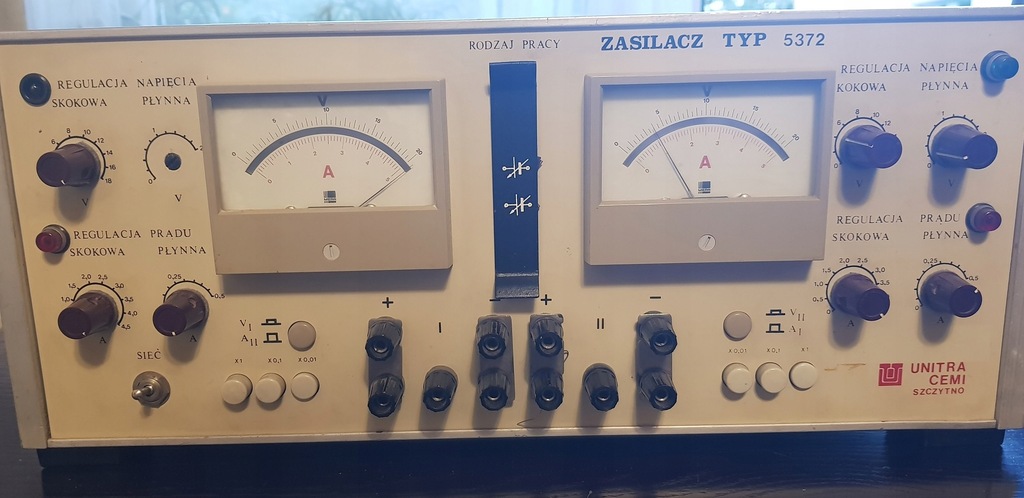 PODWÓJNY ZASILACZ LABORATORYJNY 5372 UNITRA - 14308573244 - oficjalne ...