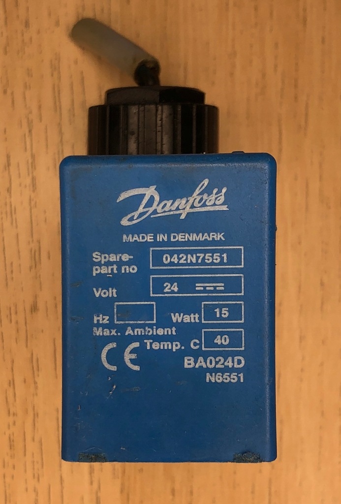 Cewka Danfoss BA024D, 15W, 24V 042N7551 - 13056760070 - oficjalne archiwum Allegro