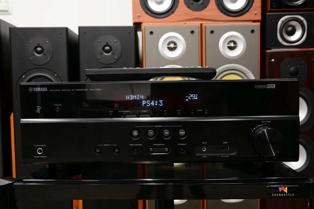 Amplituner do kina domowego 5.1 Yamaha RX-V383 USB - 11235437682 - oficjalne archiwum Allegro