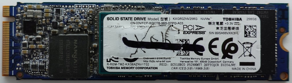 Dysk SSD Toshiba THNSN5256GPU7 256GB M.2 PCIe NVMe - 12773477045 ...