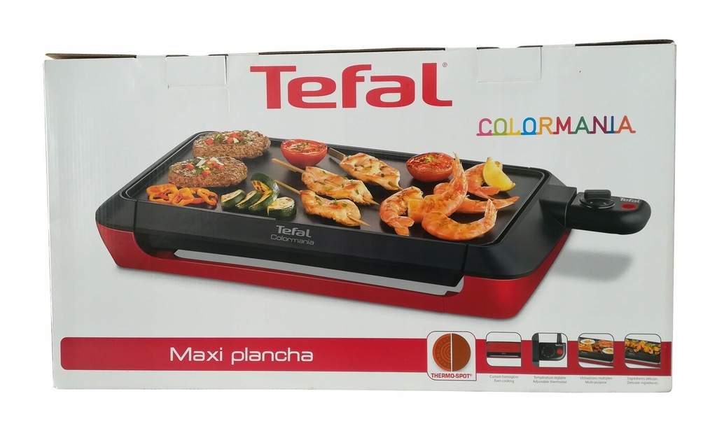 Grill Tefal 2000W Plancha Sevilla Colormania THERM - 12597099830 ...