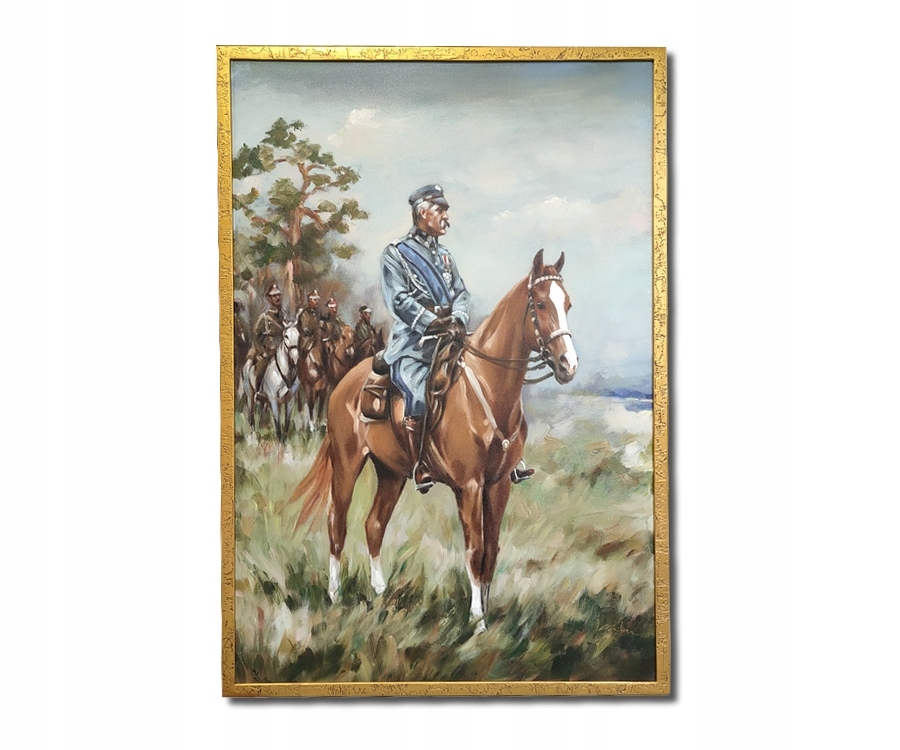 Obraz Wojciech Kossak Józef Piłsudski na Kasztance - 12734177472 ...