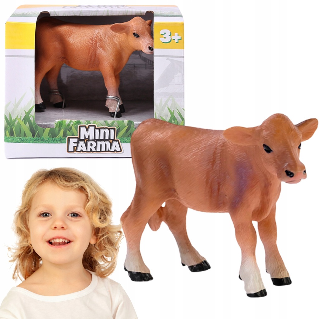 MINI FARMA GOSPODARSTWO CIELĘ MAŁA KRÓWKA FIGURKA - 13579652250 ...