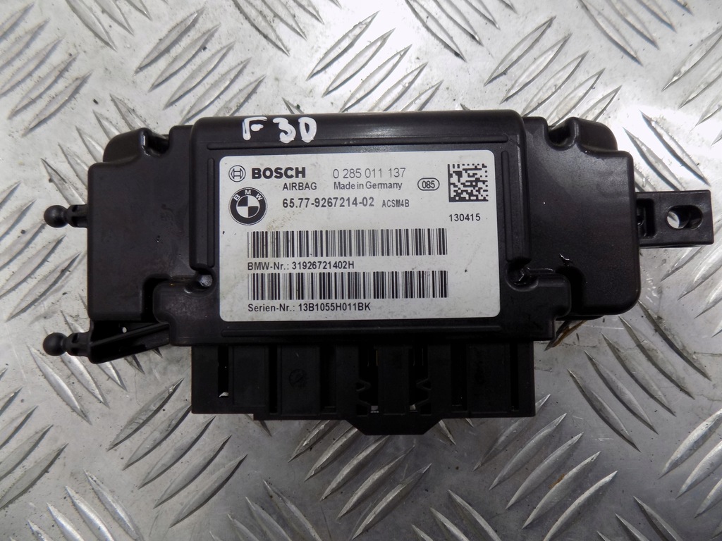 BMW F30 SENSOR MODUŁ STEROWNIK PODUSZEK AIRBAG - 13364744778 ...