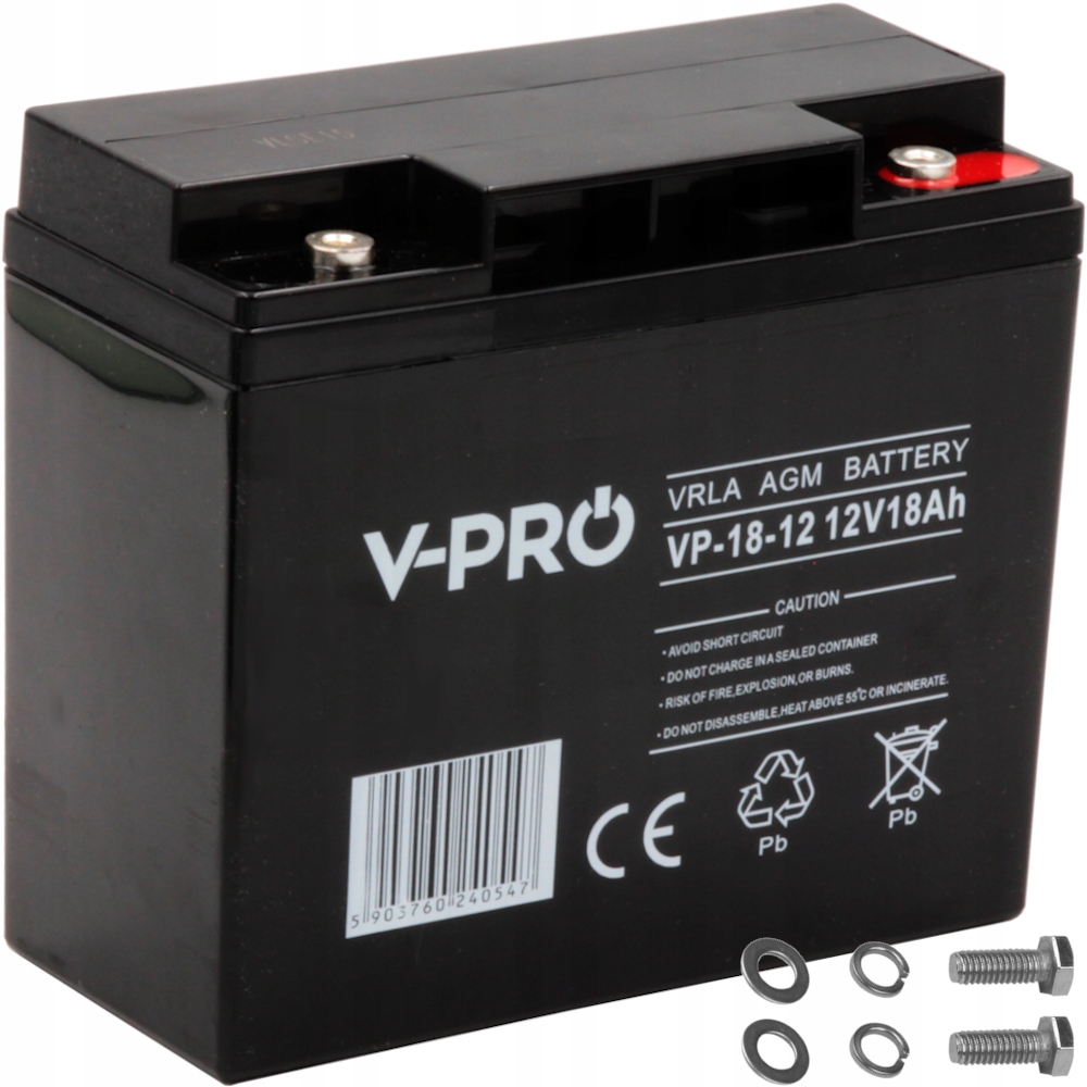 AKUMULATOR AGM 12V 18Ah DO ALARMU CENTRALI - 11386254959 - oficjalne archiwum Allegro