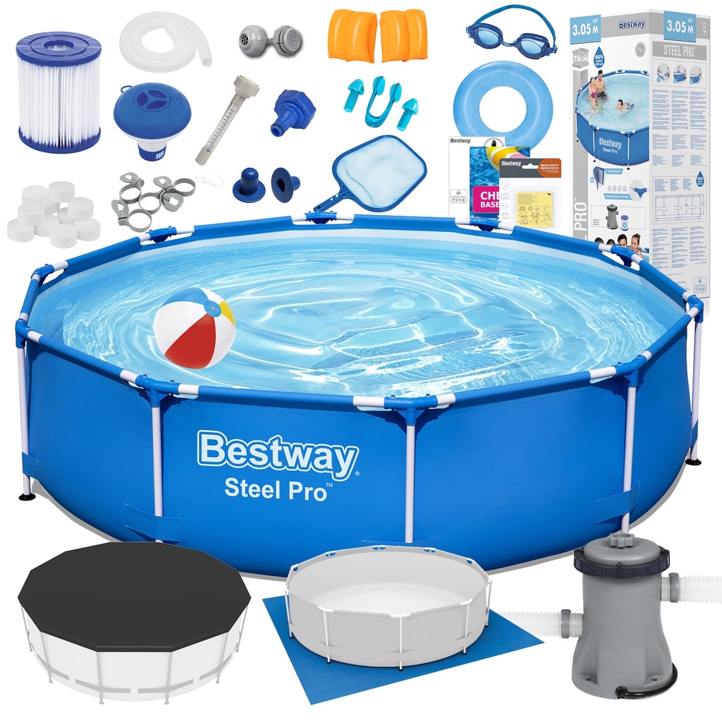 BASEN STELAŻOWY BESTWAY 305x76 ZESTAW 24w1 56679 - 12268062786 ...