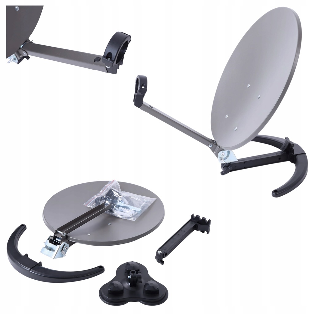 Antena Satelitarna Camping 35 cm Czasza Talerz Zestaw Grafit Stalowa TIR - 17185778040 ...