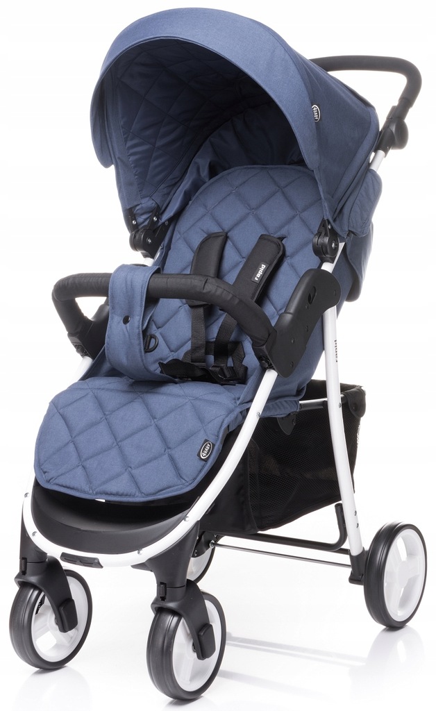 4BABY RAPID WÓZEK SPACEROWY DUŻE KÓŁKA NAVY BLUE - 11270581641 ...