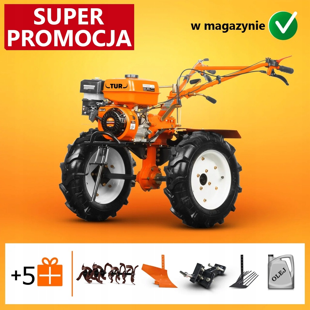 Glebogryzarka spalinowa TUR 6 biegów 9KM dyf WOM - 12588832424 - oficjalne archiwum Allegro