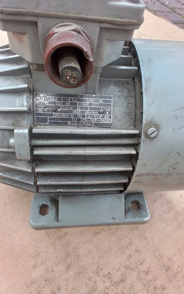 Silnik elektryczny 380V 0,55KW, 1400obr/min BESEL - 13113544801 - oficjalne archiwum Allegro