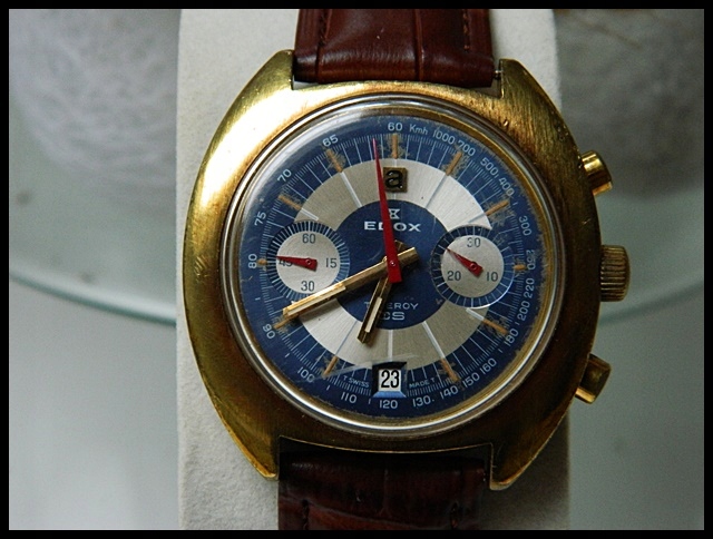 Stary zegarek Atlantic chronograf w złocie piękny - 13195788869 ...