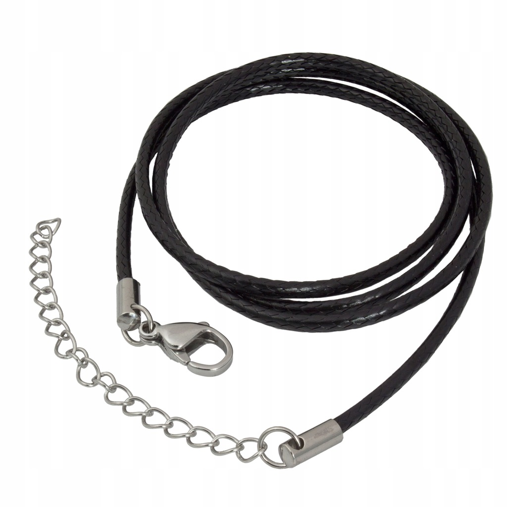 Naszyjnik męski pleciony rzemyk czarny - 9114448612 - oficjalne ...