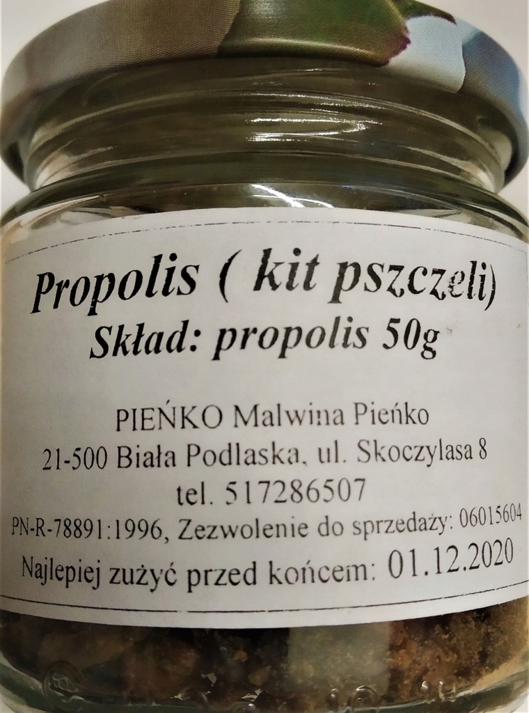 PROPOLIS KIT PSZCZELI surowiec 50g do nalewki - 12544384704 - oficjalne ...