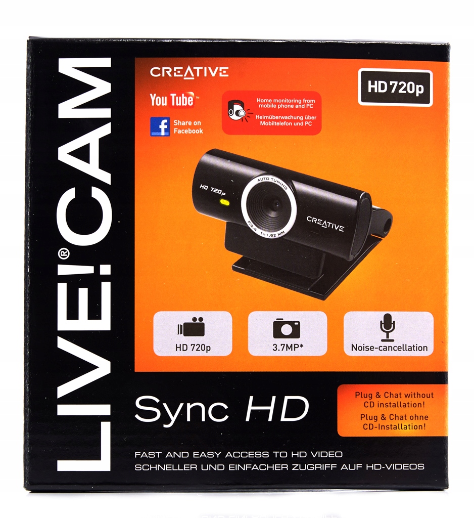 Kamera Internetowa Creative Live! Cam Sync 720p HD - 5994399378 ...