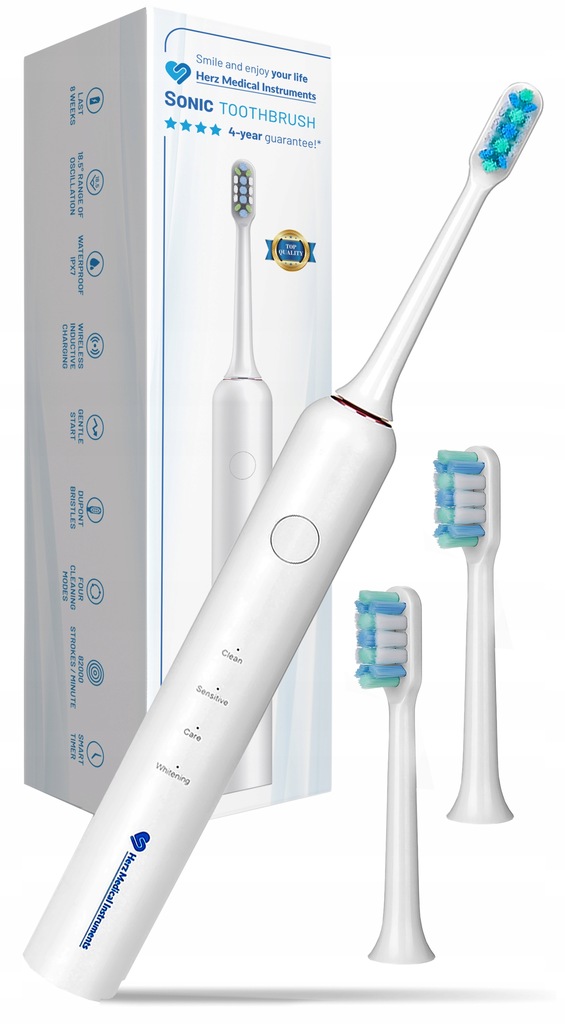 SZCZOTECZKA SONICZNA HERZ MEDICAL + 2 KOŃCÓWKI - 14633610935 ...