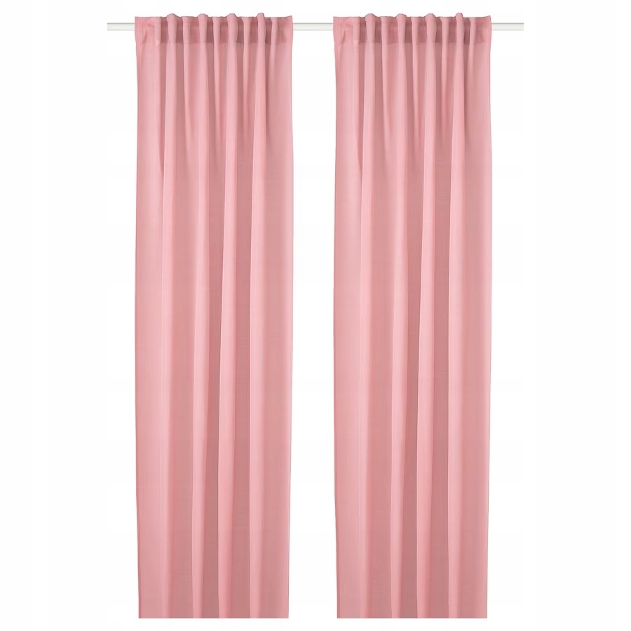 IKEA HILJA zasłona 2 szt. 145 x 250 cm, różowy - 15015094092 ...