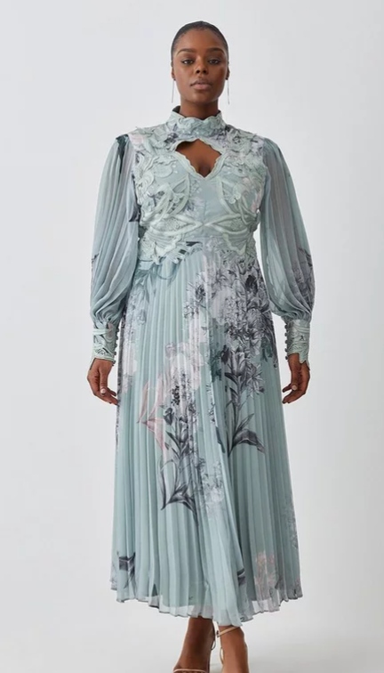 KAREN MILLEN PLUS SIZE SUKIENKA PLISOWANA 48 YŁB - 13741544140 - oficjalne archiwum Allegro