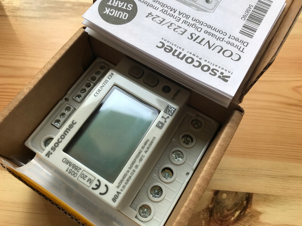 Socomec countis e24 Licznik miernik 3-fazowy 80A - 9733963896 - oficjalne archiwum Allegro