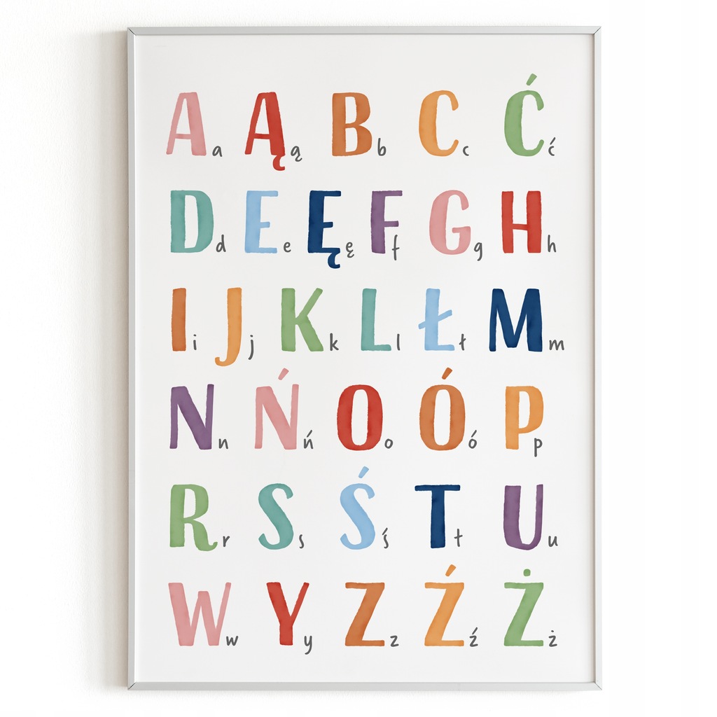 Plakat edukacyjny "Polski Alfabet" PDF A3 do druku - 13724453178 - oficjalne archiwum Allegro