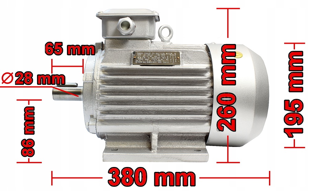 Silnik elektryczny 3kW 2800 rpm 400V trzyfazowy - 10184738706 - oficjalne archiwum Allegro