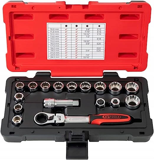 Zestaw kluczy nasadowych-przelotowych KS Tools - 14063038819 - oficjalne archiwum Allegro