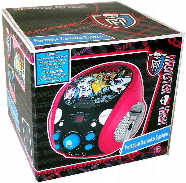 MONSTER HIGH ODTWARZACZ CD KARAOKE DLA DZIECI - 7426505770 - oficjalne ...