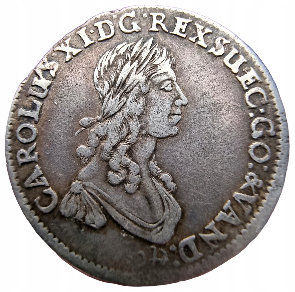 NumisMATI 1/3 talara/Półgulden 1673 DS Karol XI Pomorze Szczecin ...