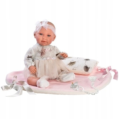 Hiszpańska lalka bobas dziewczynka Mimi z kocykiem - 9376612223 ...